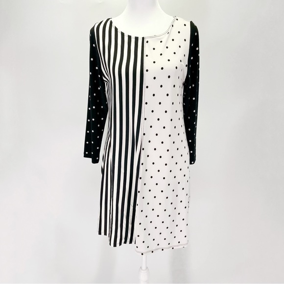 Comfy USA | Tops | Sun Kim For Comfyusa Mixed Stripe Polka Dot Jersey ...